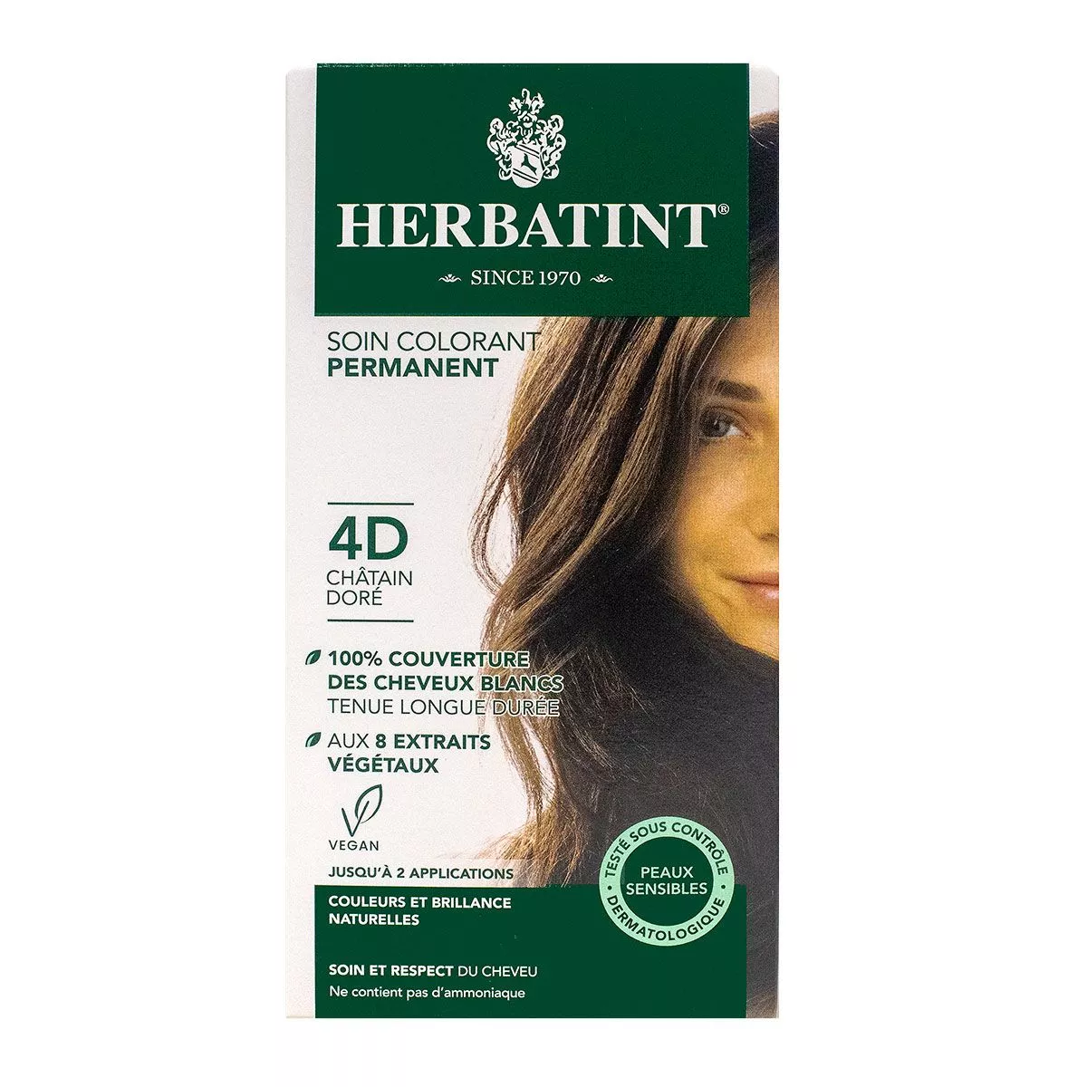 HERBATINT SOIN COLORANT PERMANENT 4D CHATAIN DORE - HERBATINT